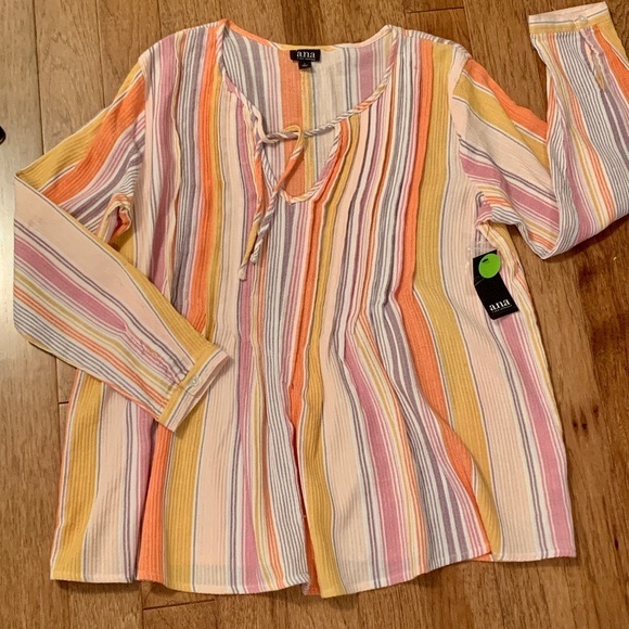 a.n.a | Swim | Nwt Ana Vertical Striped Print Bathing Suit Cover Up ...